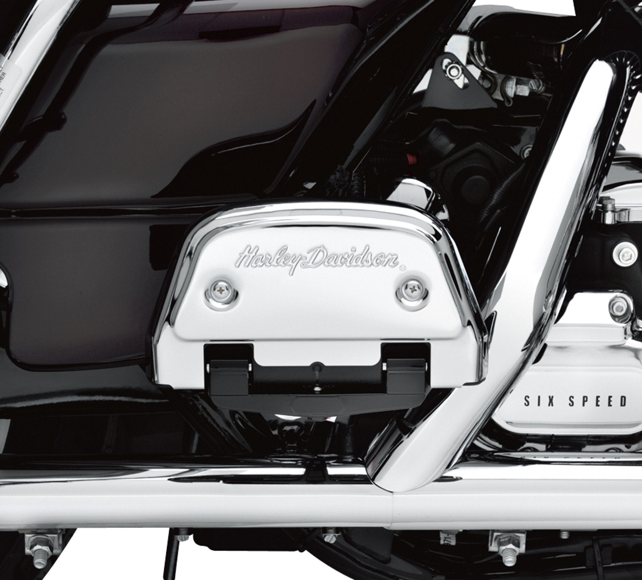 Harley Davidson 50782-91 Script Passenger Footboard Covers PASSENGER F ...