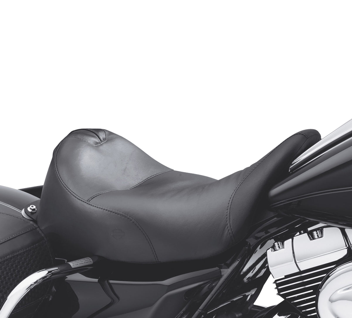 Harley Davidson 51700-09 Signature Series Solo Seat with Rider Backres ...