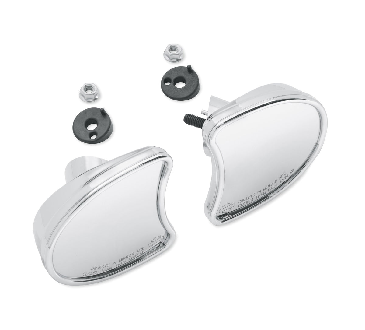 Harley Davidson 56000077 Chrome Fairing Mount Mirrors KIT-MIRROR,FAIRI ...