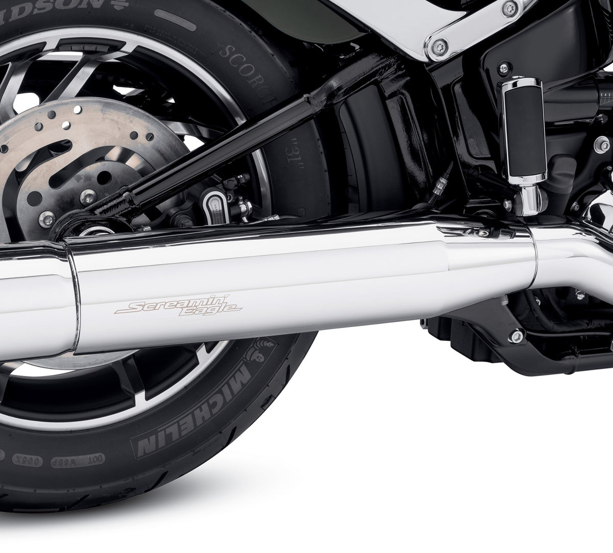 Harley Davidson 65400466 Chrome Muffler Shield KIT,EXH SHDL,CHROME ...