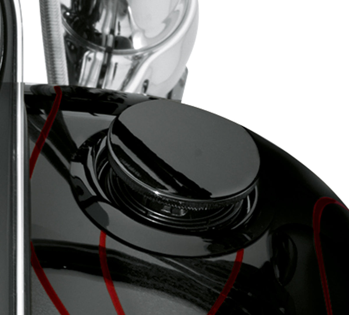 Harley-Davidson 75027-08D Flush-Mount Fuel Cap and Gauge Kit - Iron ...