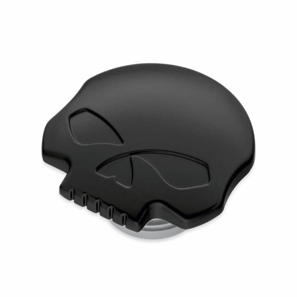 Harley Davidson 61100103A SKULL FUEL CAP BLACK KIT,FUEL FILL,WILLIE G ...