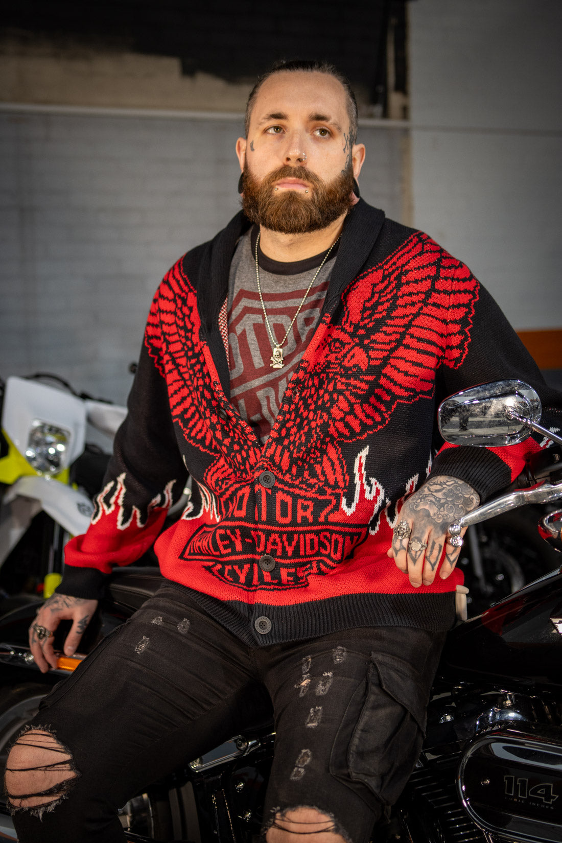 Genuine Harley-Davidson® Men's Eagle Cardigan 96193-24VM - Iron City ...