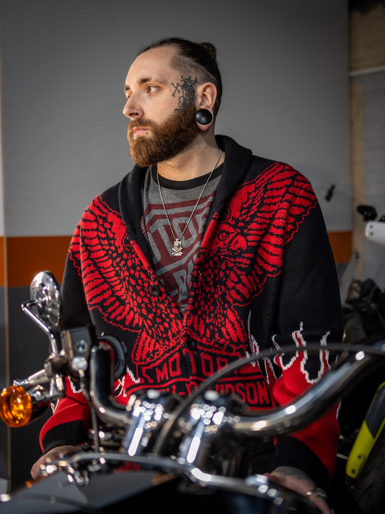 Genuine Harley-Davidson® Men's Eagle Cardigan 96193-24VM - Iron City ...