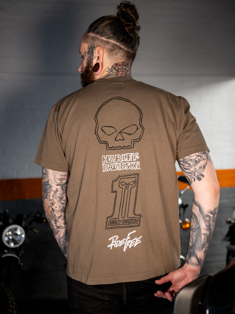 Genuine Harley-Davison® Willie G Ride Free! Tee - Dark Grey 96797-24VX ...