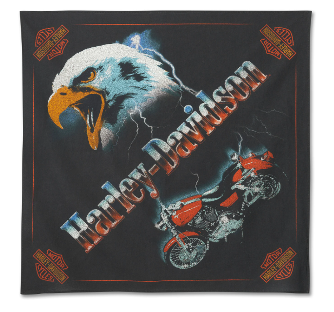 Genuine H-D Eagle Rider Bandana - Harley Black 97620-25VX - Iron City ...