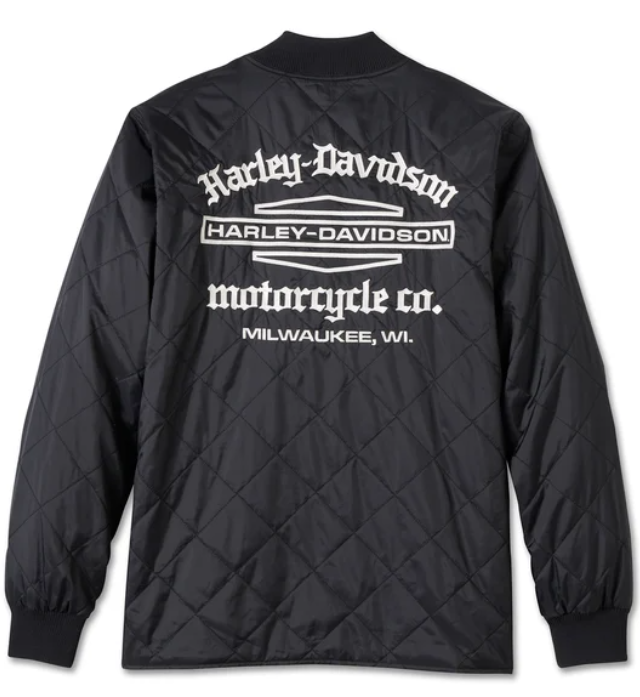 Genuine Harley-Davidson Men's Old English Stacked Bar & Shield Jacket ...