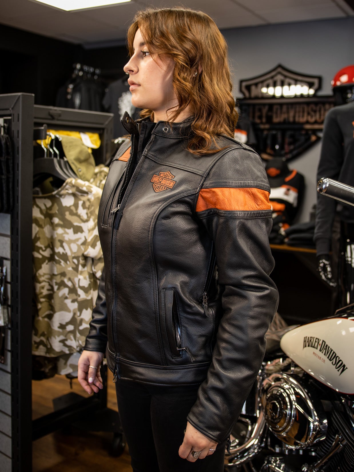 Harley-Davidson® Women's Hwy-100 Waterproof Leather Jacket 98005-22EW ...